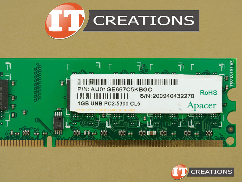 AU01GE667C5KBGC APACER 1GB PC2-5300 DDR2-667 UNBUFFERED NON ECC CL5 240 PIN MEMORY MODULE