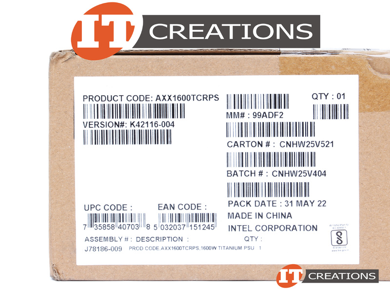 AXX1600TCRPS-NEW - New - INTEL POWER SUPPLY 1600W 80 PLUS PLATINUM HOT ...