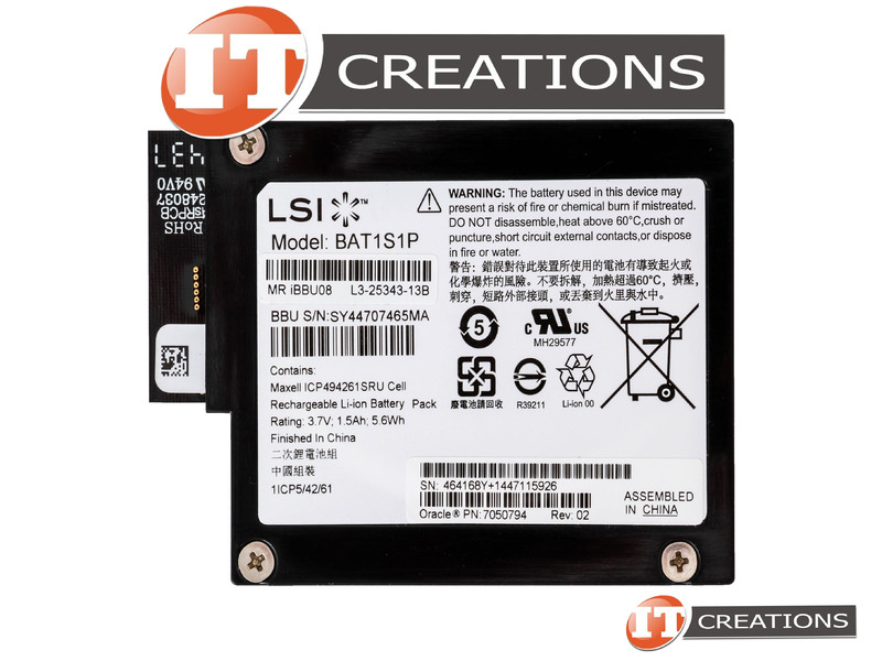 BAT1S1P - Refurbished - LSI MR IBBU08 BATTERY BACKUP UNIT FOR LSI ...
