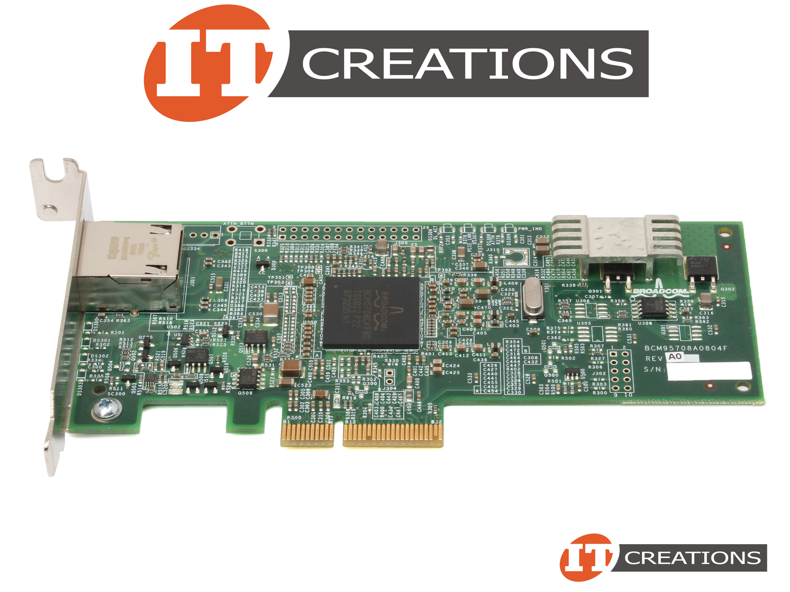 BCM95708A0804F-LOW P BROADCOM NETXTREME II NIC 1GBASE-T SINGLE PORT PCI ...