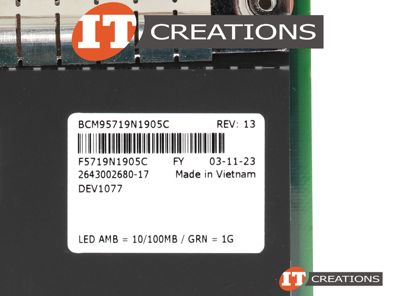 BCM95719N1905C-NO BRACKET BROADCOM BCM5719 OCP 3.0 SFF NIC 10 / 100 ...