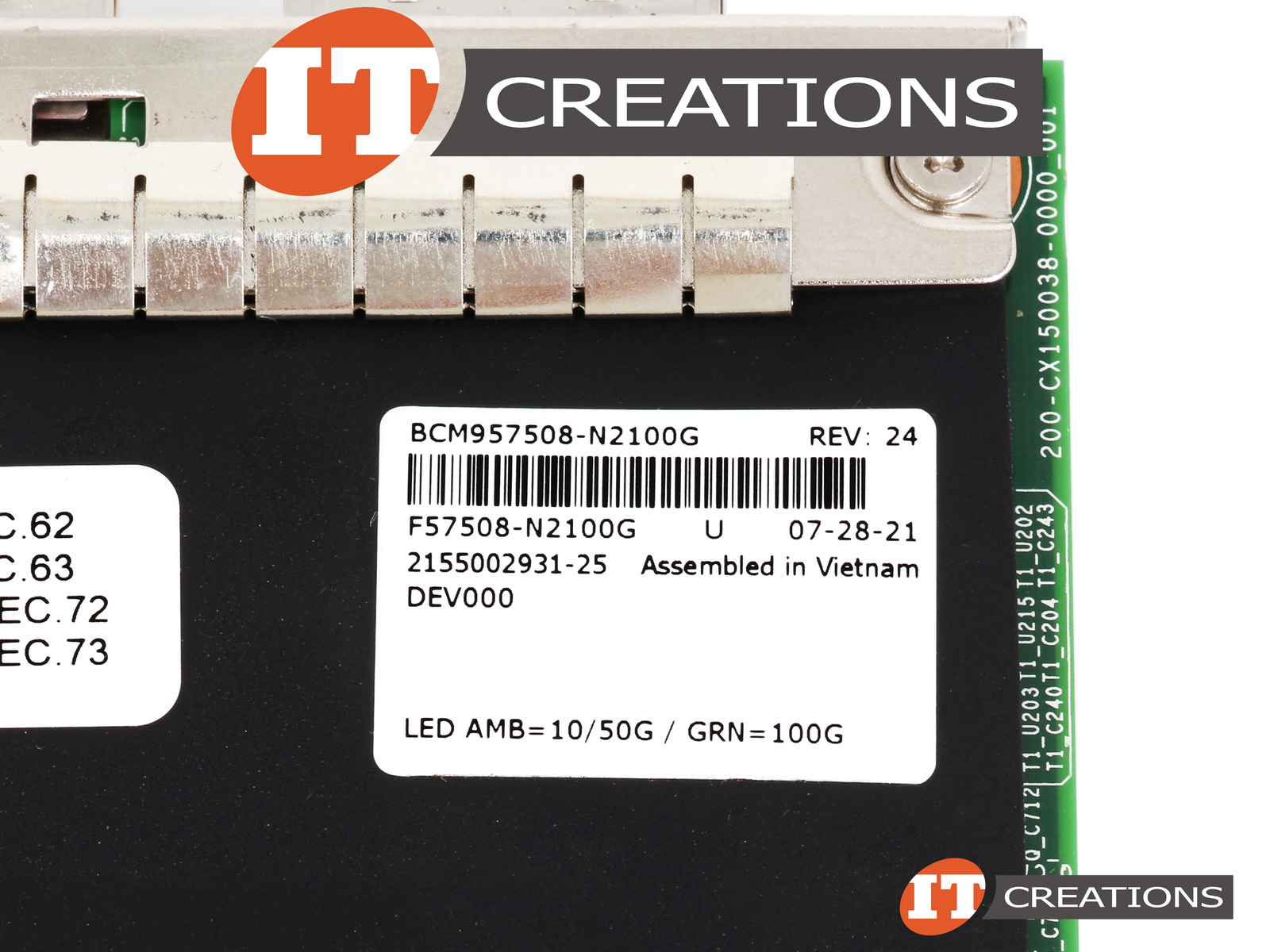 BCM957508-N2100G BROADCOM 57508 OCP 3.0 MEZZ 100GBE DUAL PORT QSFP56 ...