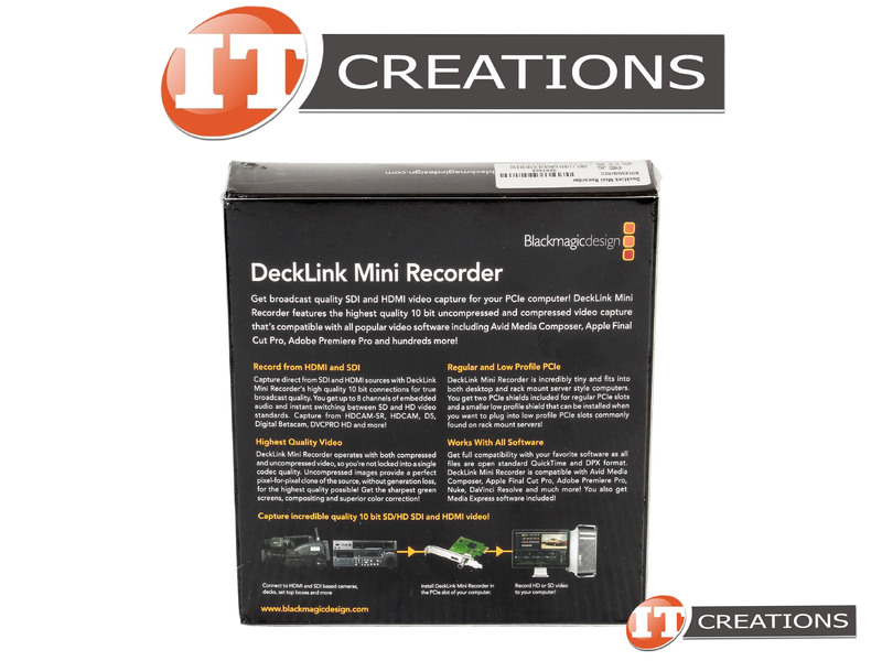 BDLKMINIREC-RETAIL - Retail - BLACKMAGIC DESIGN DECKLINK MINI RECORDER ...