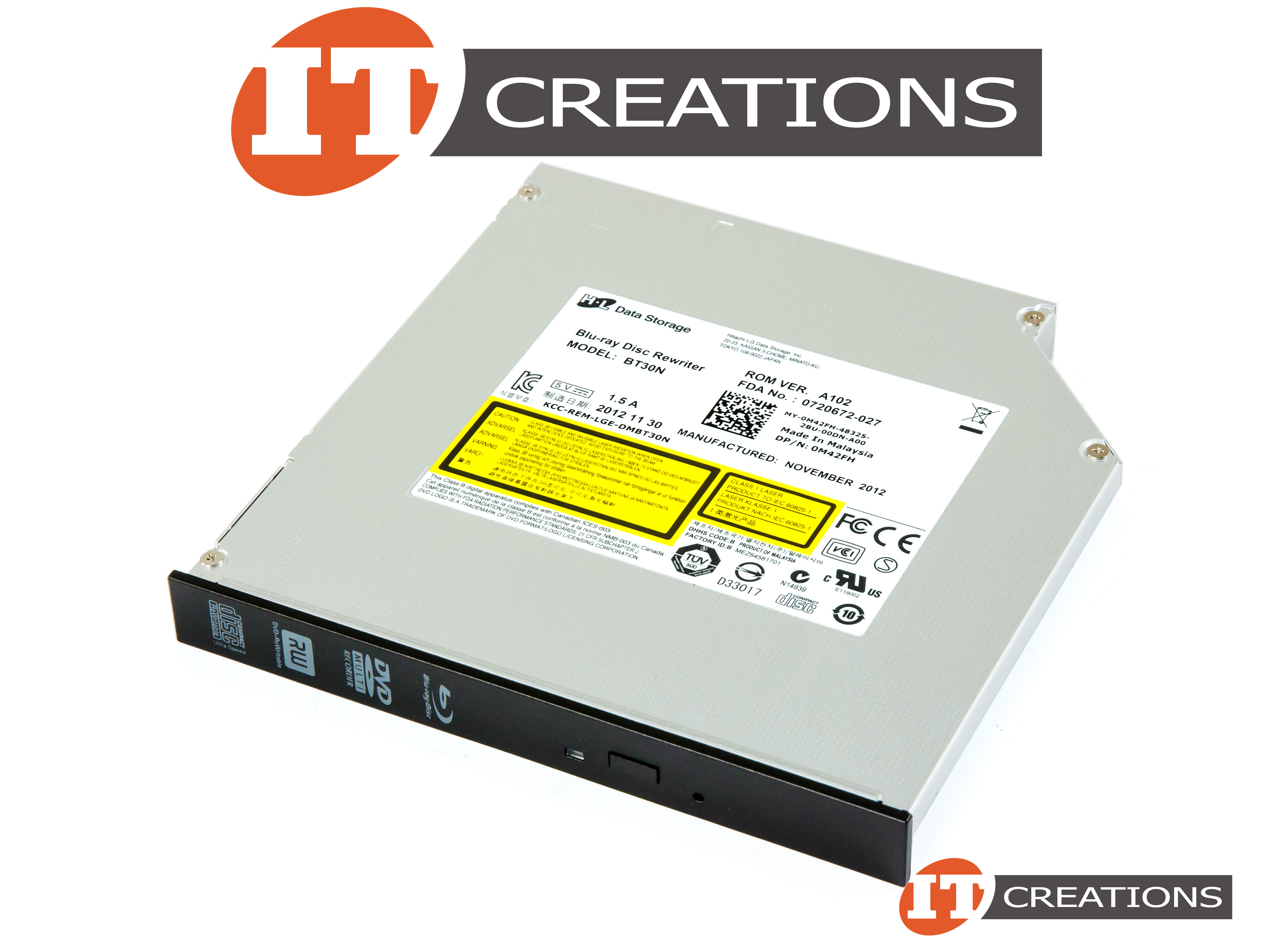 BT30N-DELL DELL / HL DATA STORAGE OPTICAL DRIVE BLURAY DISC DVD MULTI ...