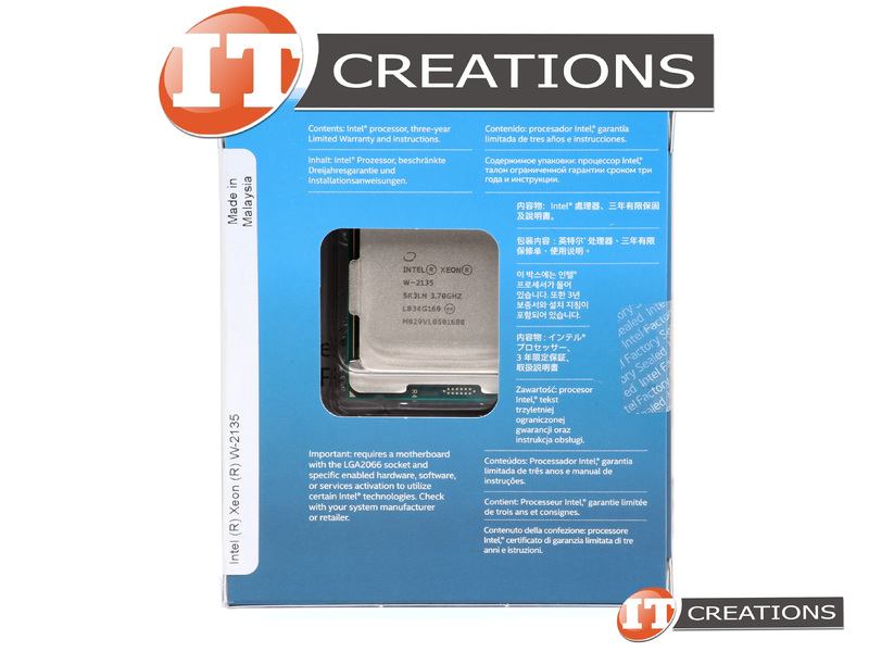 BX80673W2135 - Retail - INTEL XEON 6 CORE PROCESSOR W-2135 3.70GHZ 8 ...