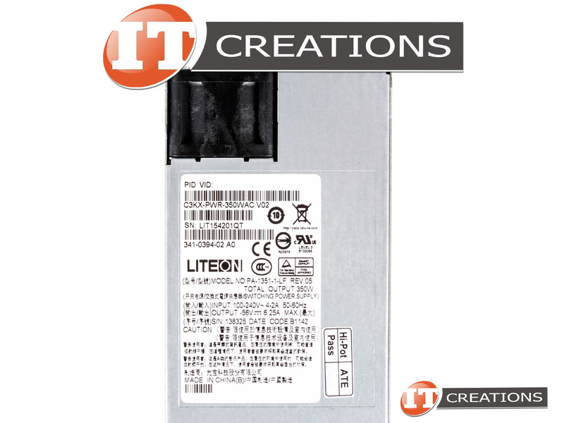 C3KX-PWR-350WAC V02 CISCO / LITEON POWER SUPPLY 350W HOT PLUG FOR CISCO ...