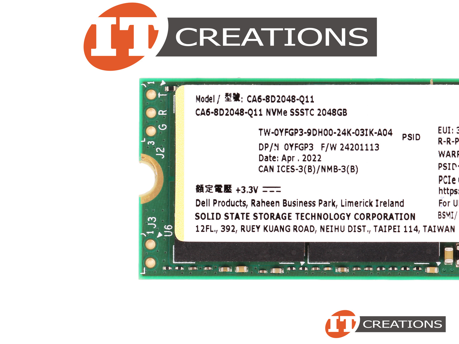 CA6-8D2048-Q11-DELL - Refurbished - DELL / SSSTC 2TB PCIE GEN4 X4 NVME ...