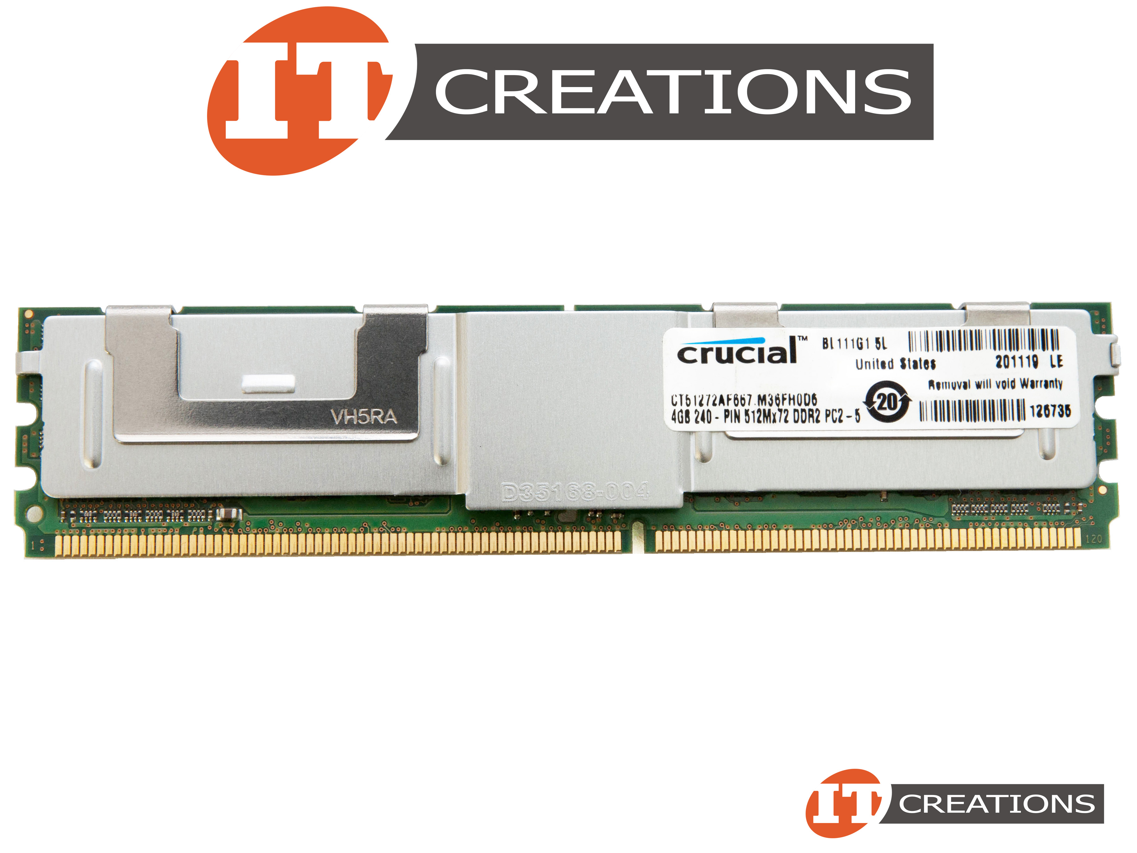 CT51272AF667.M36FH0D6 - Used - CRUCIAL 4GB PC2-5300 DDR2-667 FULLY ...