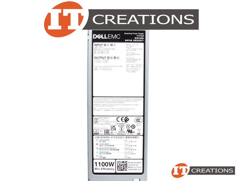 D1100D-S0-DELL DELL POWER SUPPLY 1100W DC INPUT -48V - -60V HOT PLUG ...