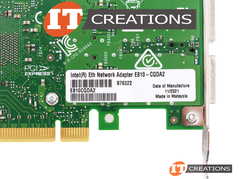 E810CQDA2-HIGH P INTEL E810-CQDA2 100GB DUAL PORT QSFP28 PCI-E 4.0 X16 ...
