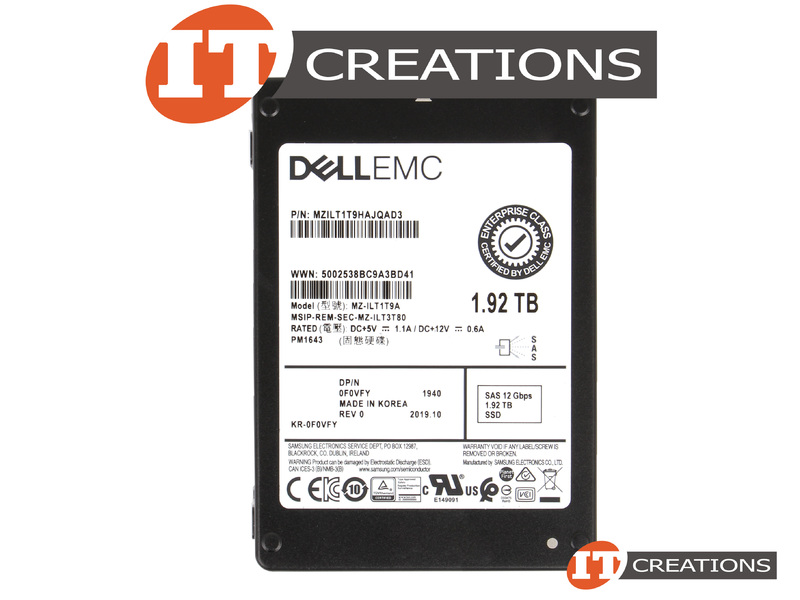 F0VFY - Refurbished - DELL EMC / SAMSUNG 1.92TB TLC V-NAND SAS III 2.5 ...