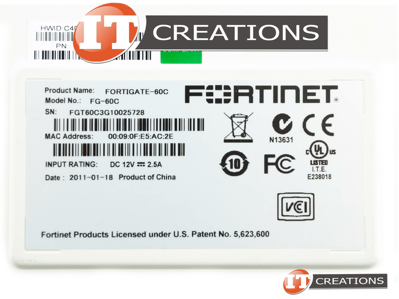 FG-60C FORTINET FORTIGATE-60C NETWORK SECURITY - ( 2 ) TWO RJ-45 PORTS ...