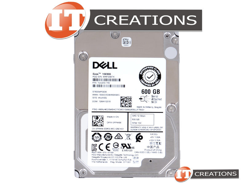 FPW68 - Refurbished - DELL / SEAGATE 600GB 15K RPM SAS III 2.5 INCH ...