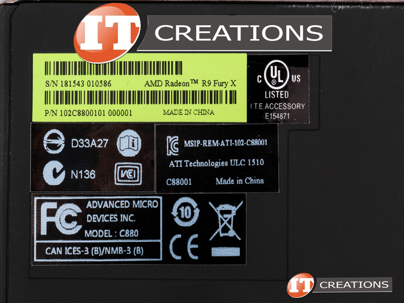 GV-R9FURYX-4GD-B - New Other - AMD RADEON R9 FURY X GPU 4GB 4096 STREAM ...