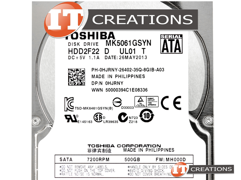 HDD2F22-DELL DELL / TOSHIBA 500GB 7.2K RPM SATA 2.5 INCH SMALL FORM ...