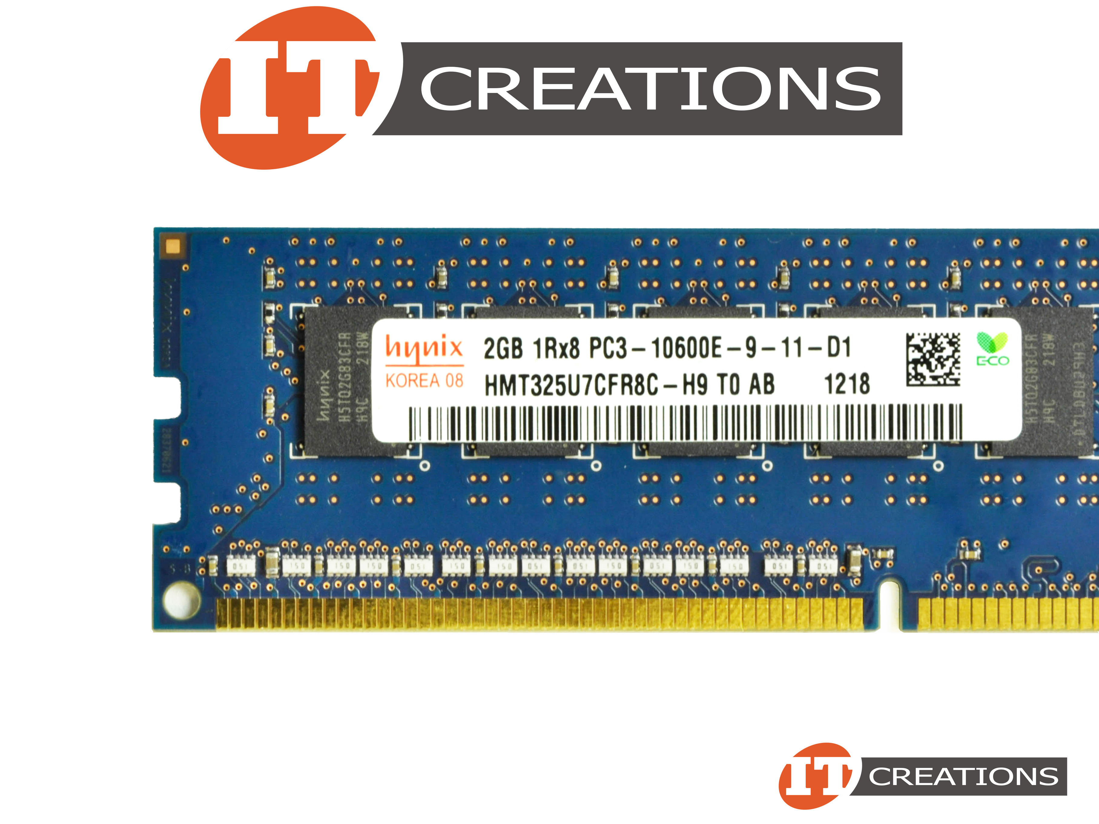 HMT325U7CFR8C-H9 HYNIX 2GB PC3-10600E DDR3-1333 UNBUFFERED ECC 1RX8 CL9 ...