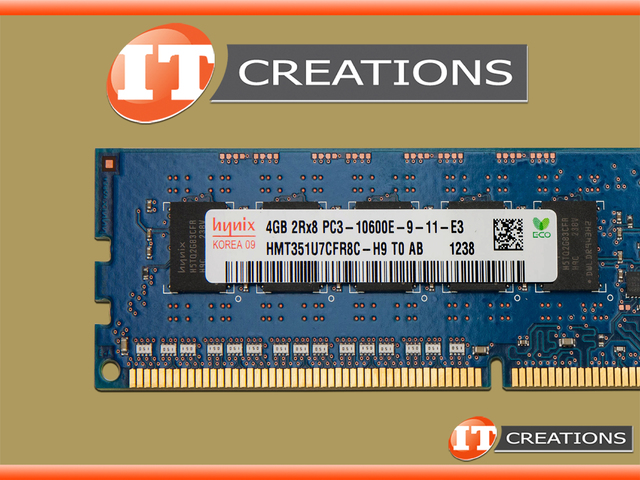 HMT351U7CFR8C-H9 LENOVO / HYNIX 4GB PC3-10600E DDR3-1333 UNBUFFERED ECC 2RX8 CL9 240 PIN 1.5V ...