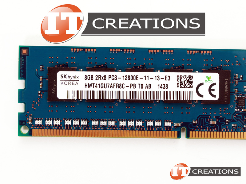 HMT41GU7AFR8C-PB SK HYNIX 8GB PC3-12800E DDR3-1600 UNBUFFERED ECC 2RX8 CL11 240 PIN 1.5V MEMORY ...