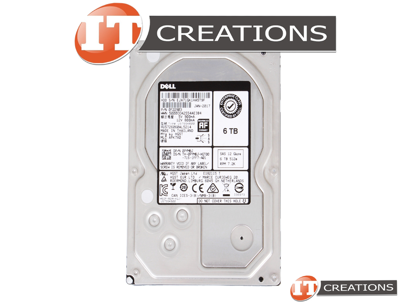 HUS726060AL5214-DELL - New Other - DELL / HITACHI GLOBAL 6TB 7.2K RPM ...