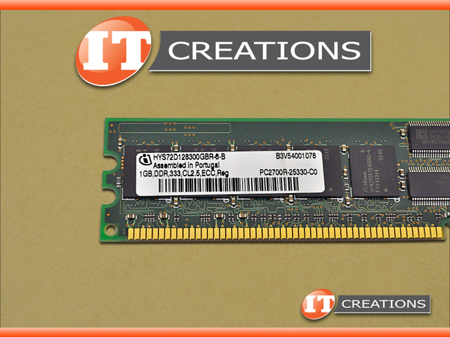 HYS72D128300GBR-6-B QMONDA 1GB PC-2700R REGISTERED ECC DDR-333 CL2.5 ...