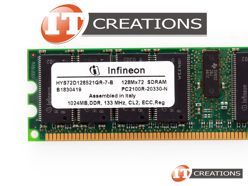 HYS72D128521GR-7-B INFINEON 1GB PC-2100R REGISTERED ECC DDR-266 CL2 184 PIN MEMORY MODULE
