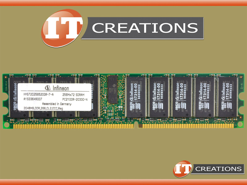 HYS72D256520GR-7-A-INFINEON INFINEON 2GB PC-2100R DDR-266 REGISTERED ECC CL2 184 PIN MEMORY MODULE