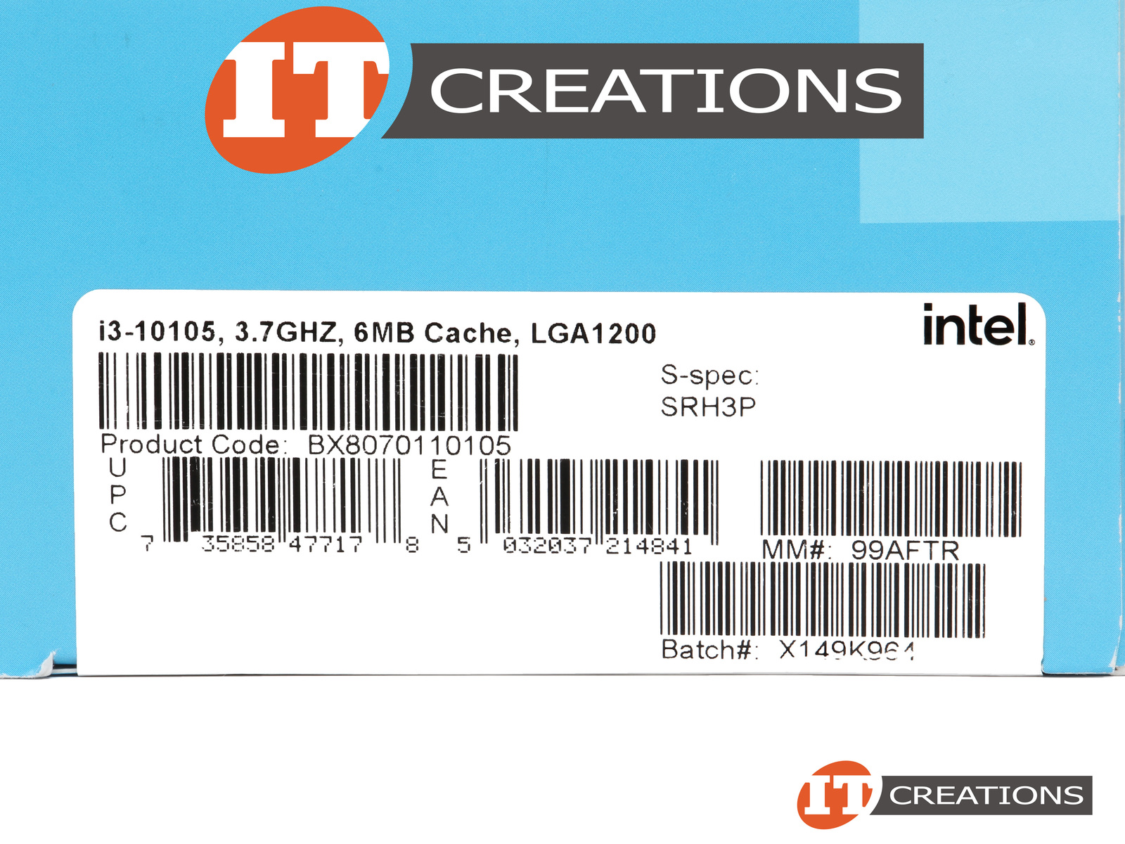 I3-10105-RETAIL - Retail - INTEL CORE QUAD CORE PROCESSOR I3-10105 3 ...