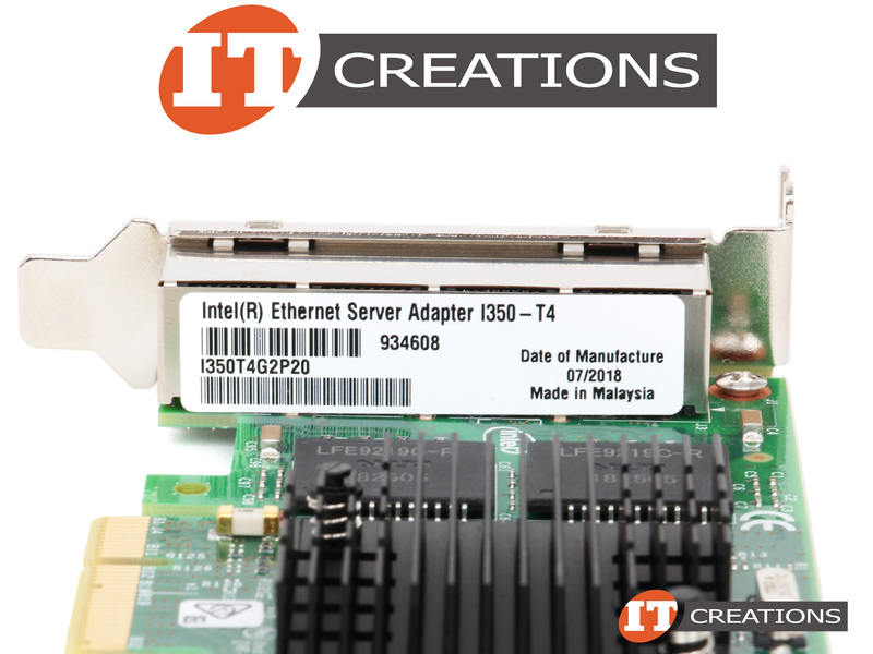 I350T4G2P20-LOW P INTEL ETHERNET SERVER ADAPTER I350-T4 PCI-E 2.1 X4 5 GT/S QUAD PORT NETWORK ...