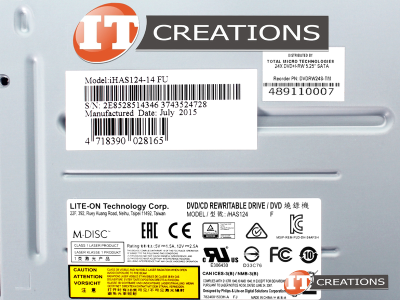 IHAS124-14FU LITEON OPTICAL DRIVE DVD MULTI RW / CD RW FULL HEIGHT - 5. ...