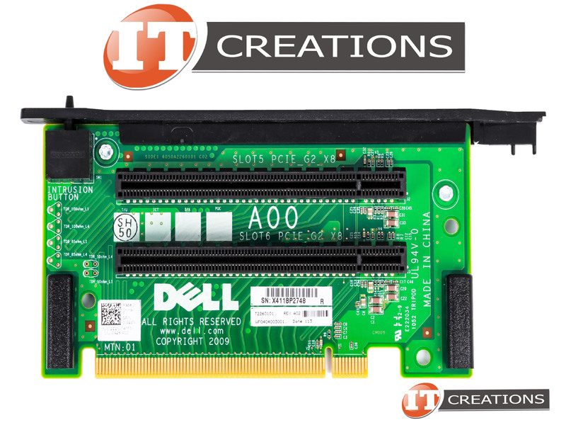 J222N DELL RISER BOARD / CARD 2 PCI-E FOR DELL POWEREDGE R715 / R810 ...