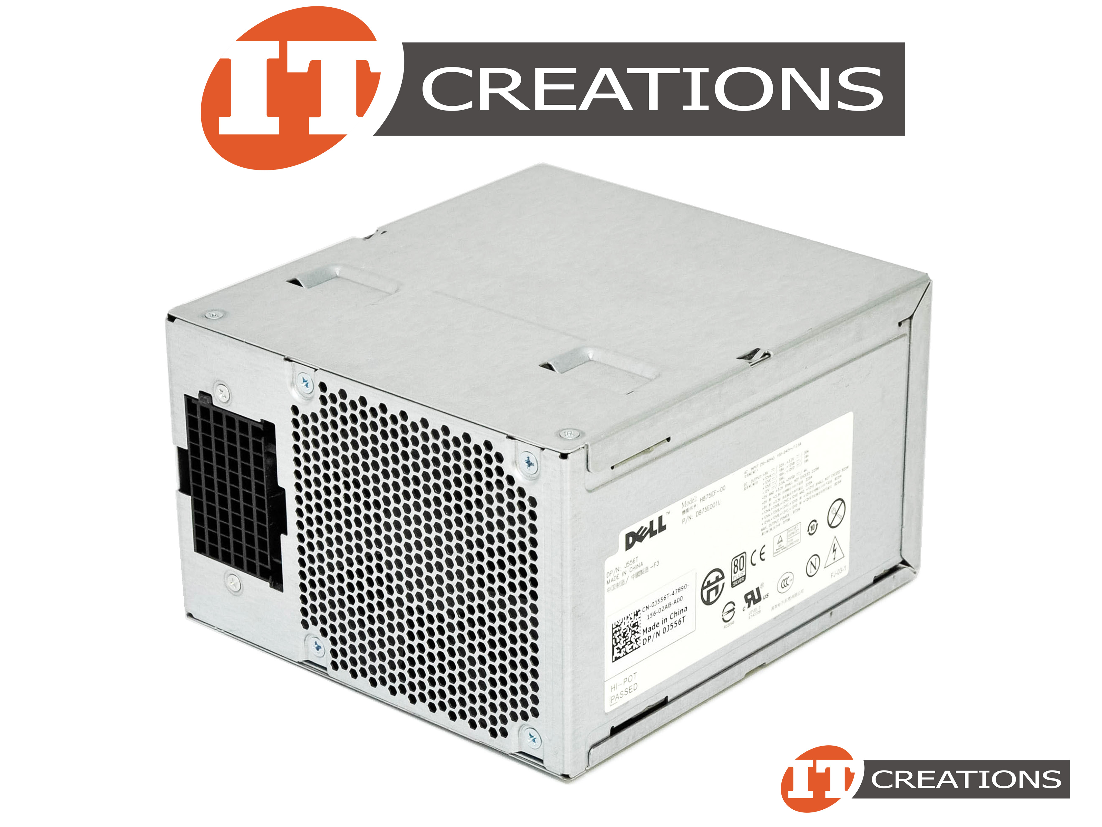 J556T DELL POWER SUPPLY 875W INPUT 100-240V 50-60HZ 12.5A 80 PLUS ...