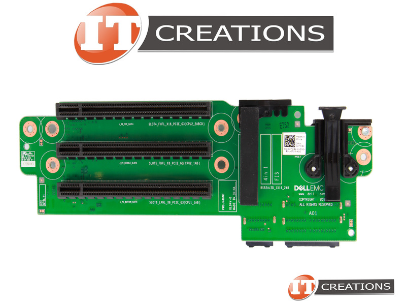 J7W3K DELL 1X16 2X8 REAR CENTER RISER BOARD FOR DELL EMC POWEREDGE R740 ...