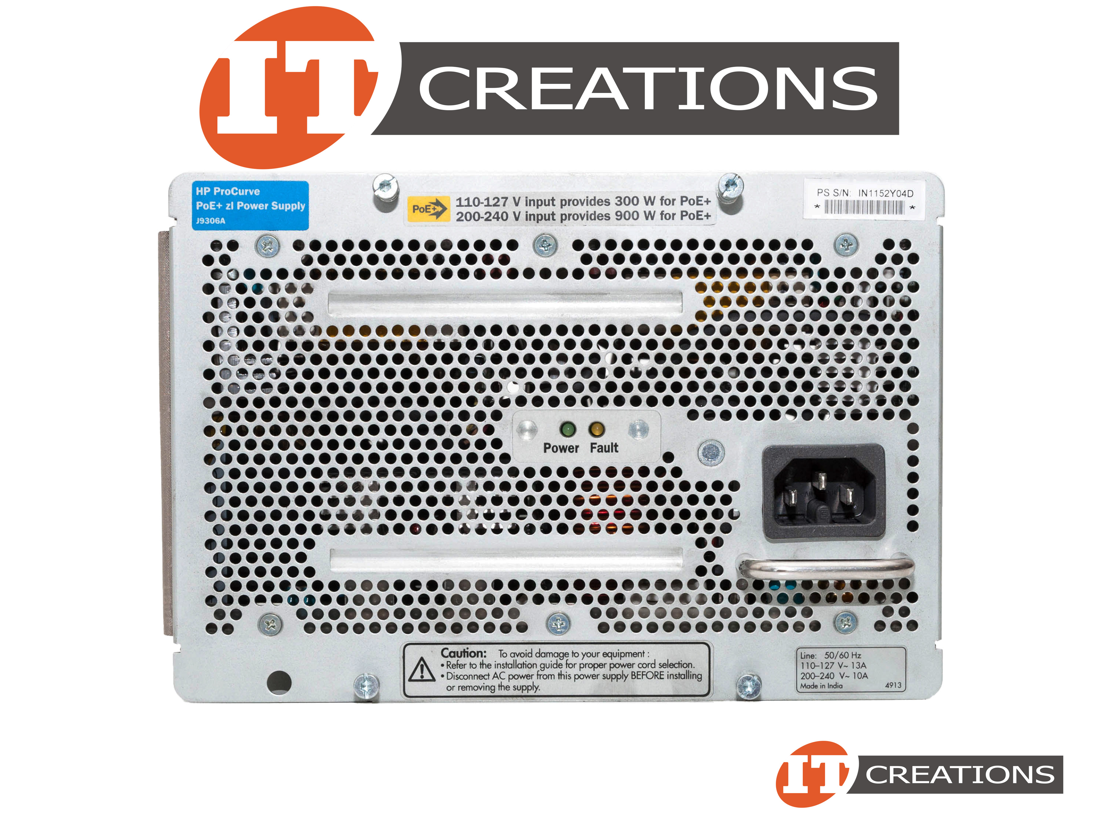 J9306A - Used - HP POWER SUPPLY 1500W PROCURVE POE + ZL FOR HP E5406 ...