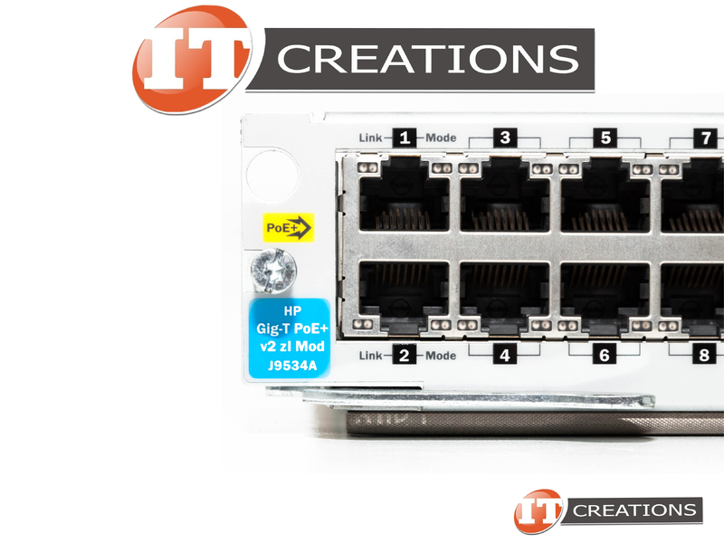 J9534A HP 24-PORT GIG-T POE+ V2 ZL MODULE FOR HP E5406 SWITCH CHASSIS - ( 24 ) TWENTY FOUR RJ-45 ...