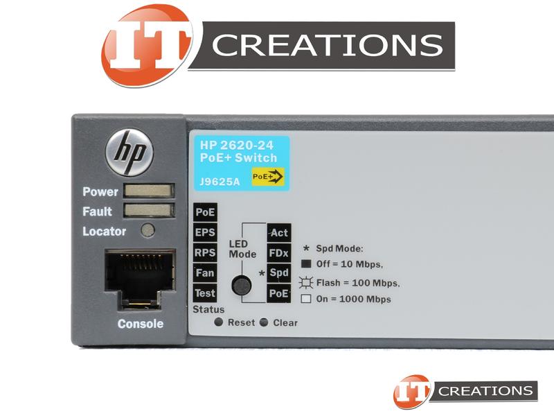 J9625A - Refurbished - HP / HPE / ARUBA 2620-24 POE+SWITCH - 1U ( 24 ...