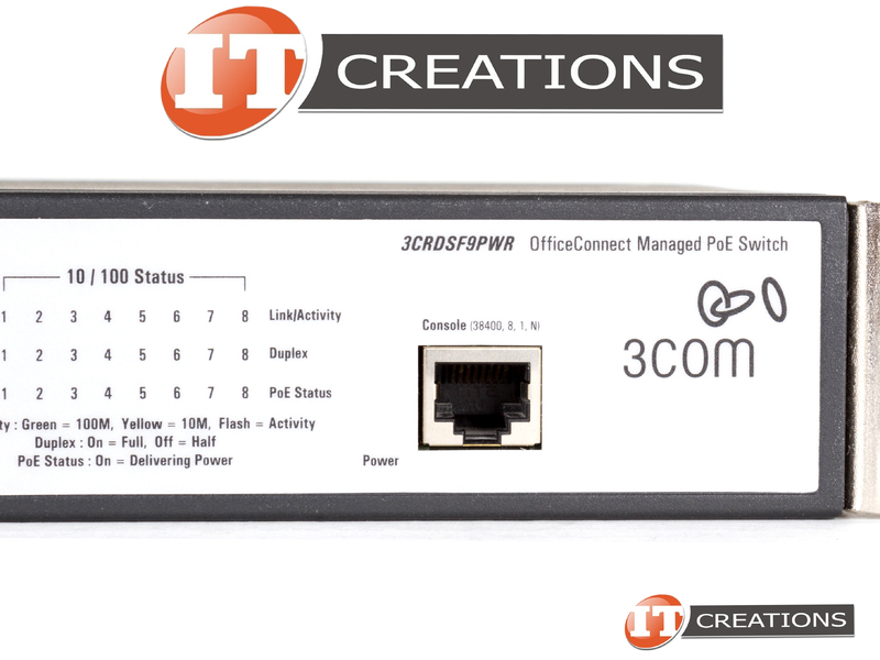 JD877A HP 3COM 1905-8-POE SWITCH - ( 8 ) EIGHT RJ-45 AUTOSENSING PORTS ...