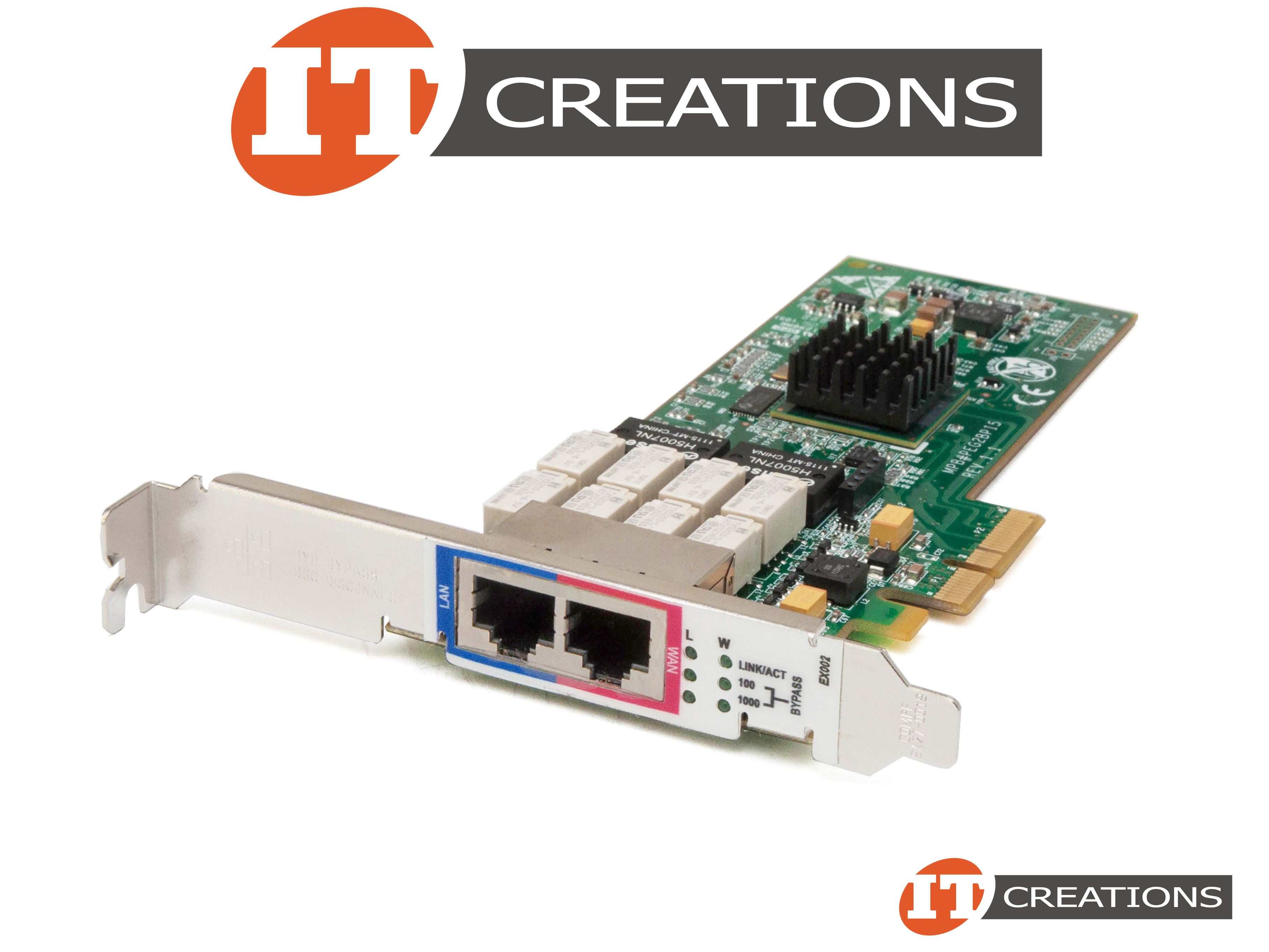 K46N2 DELL NETWORK CARD DUAL PORT GIGABIT ETHERNET PCI-E BYPASS SERVER ...