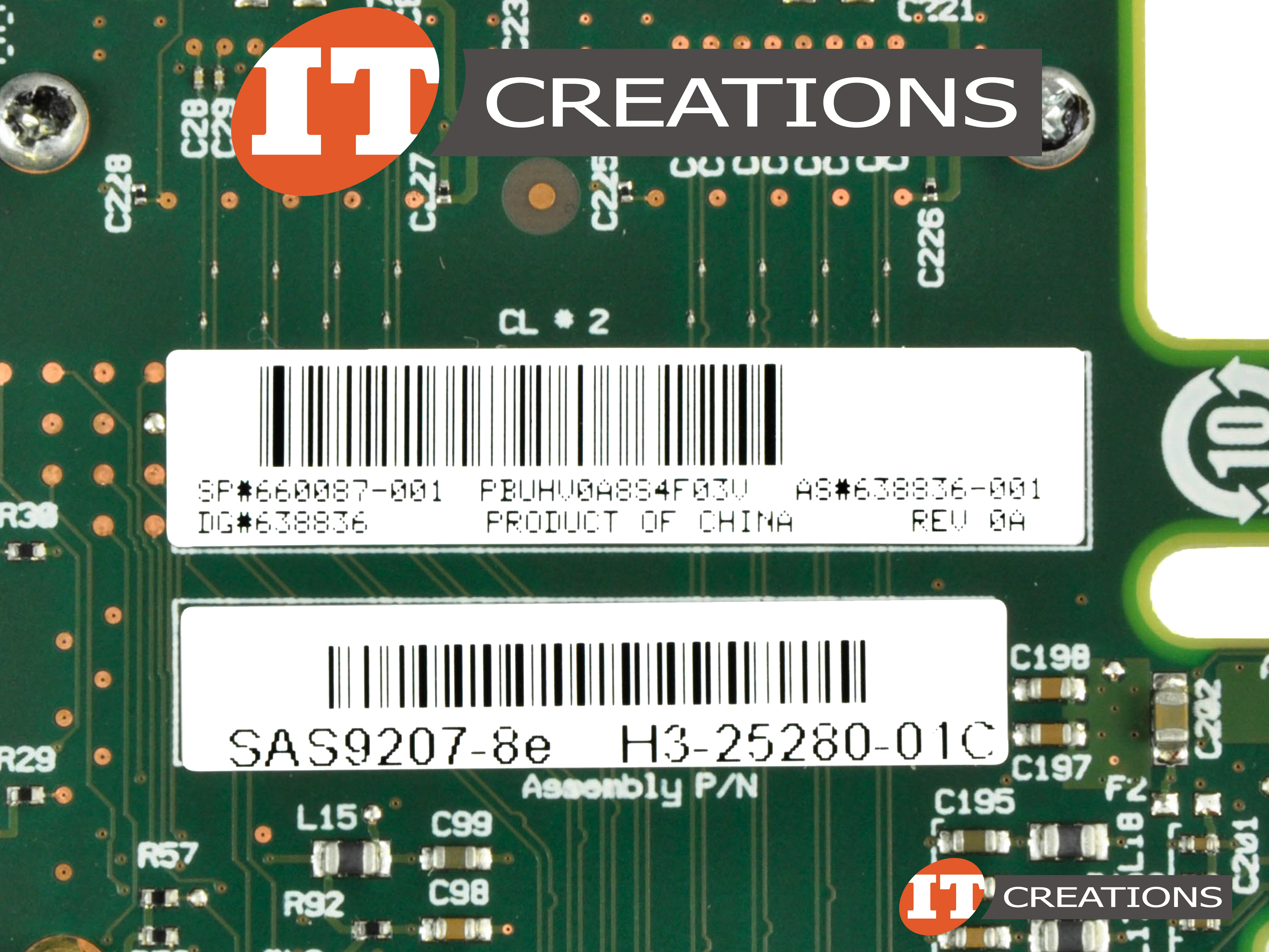 LSI00300-NO BRACKET-HP HP H221 PCI-E 2.0 X8 HBA 6GB/S EIGHT SAS PORTS ...