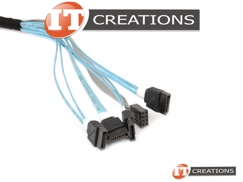 LSI00409 LSI / BROADCOM MINI SAS HD TO X4 SATA CABLE - 0.5M ( 1 ) ONE ...