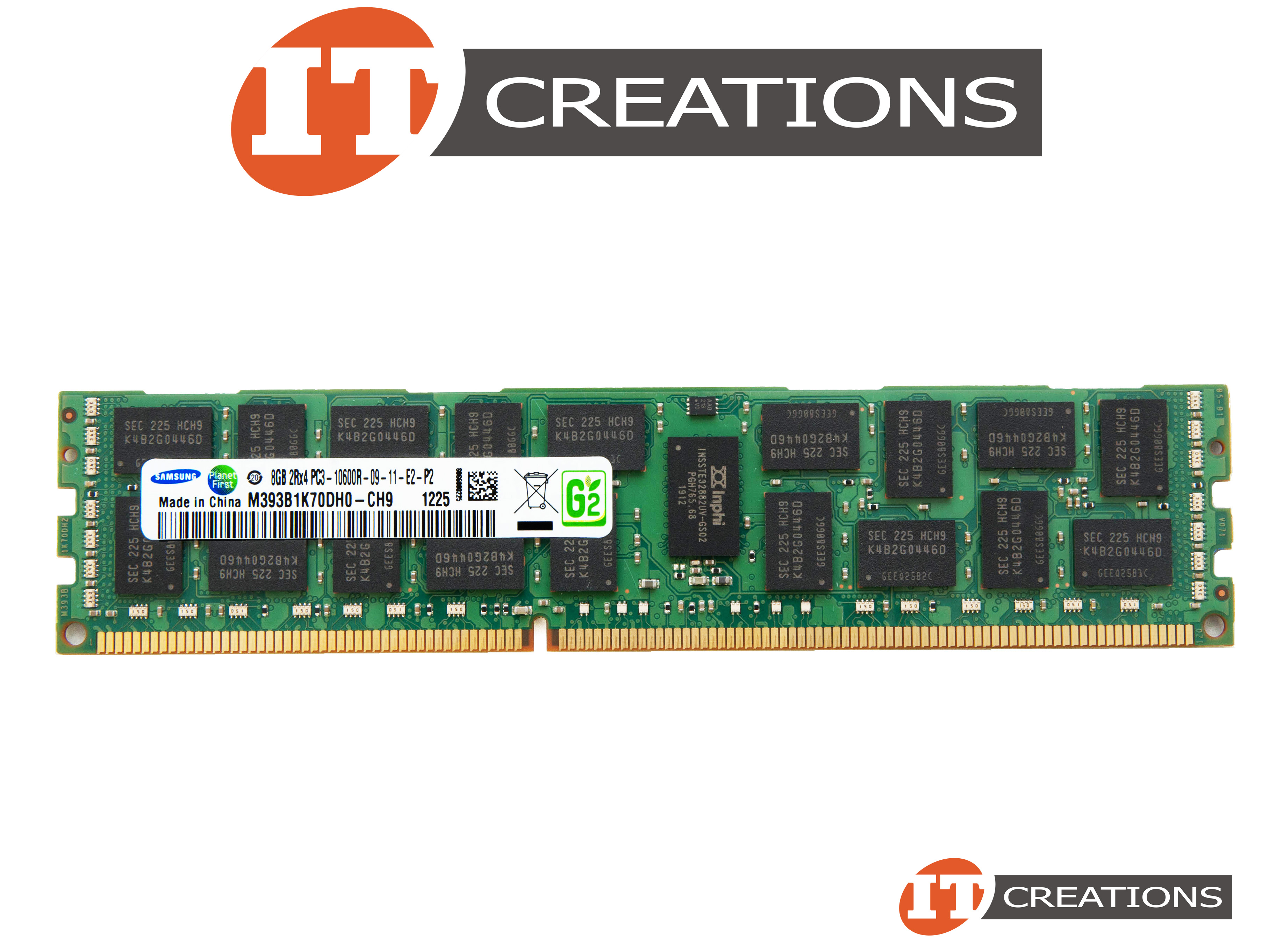 M393B1K70DH0-CH9 SAMSUNG 8GB PC3-10600R DDR3-1333 REGISTERED ECC 2RX4 ...
