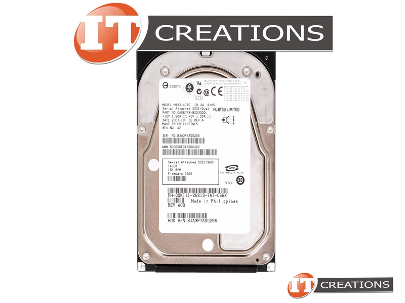 MBA3147RC-DELL - Refurbished - DELL / FUJITSU 146GB 15K RPM 3.5 INCH ...