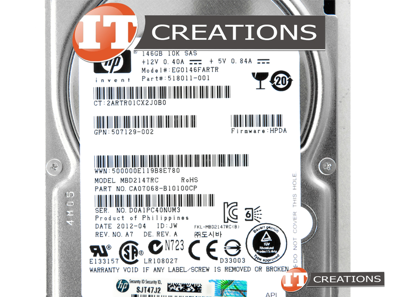 MBD2147RC-HP HP / TOSHIBA 146GB 10K RPM SAS 2.5 INCH SMALL FORM FACTOR ...