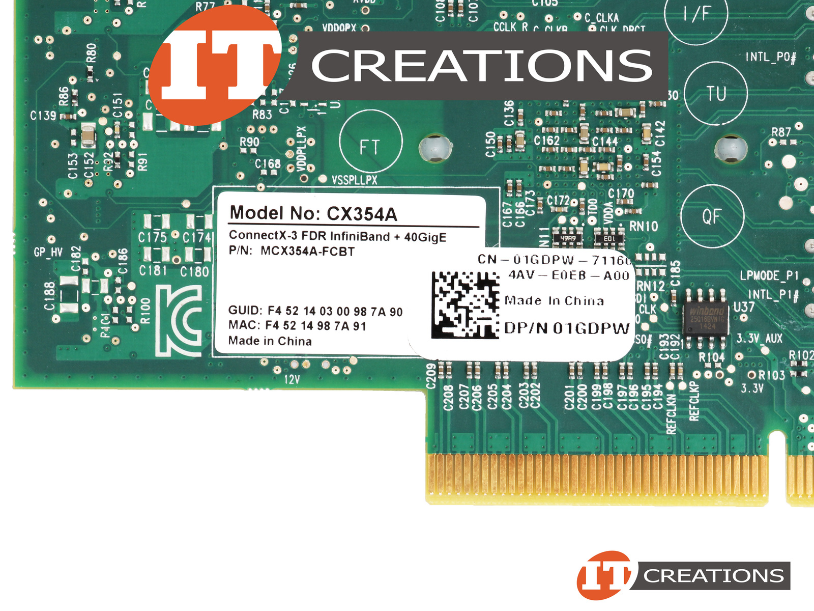 MCX354A-FCBT-DELL-LOW P DELL / MELLANOX CONNECTX-3 VPI CX354A NIC 40 ...