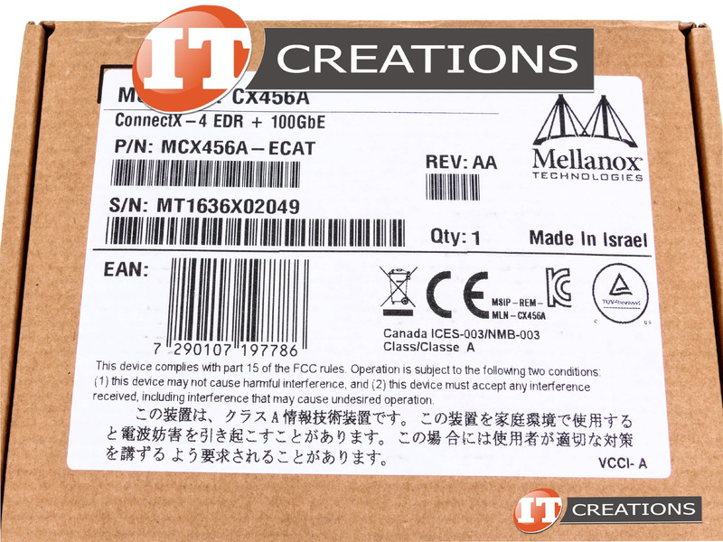 MCX456A-ECAT-NEW - New - MELLANOX CONNECTX-4 DUAL PORT EDR 100GB/S ...