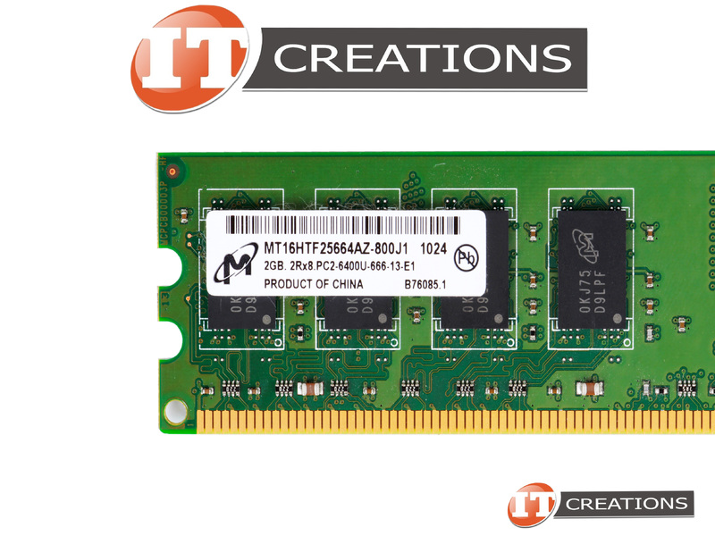 MT16HTF25664AZ-800J1 MICRON 2GB PC2-6400U DDR2-800 UNBUFFERED NON ECC ...