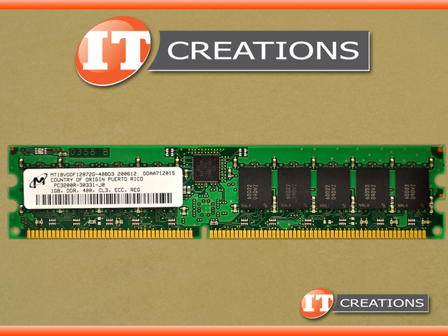MT18VDDF12872G-40BD3 MICRON 1GB PC-3200R DDR-400 REGISTERED ECC CL3 184 ...