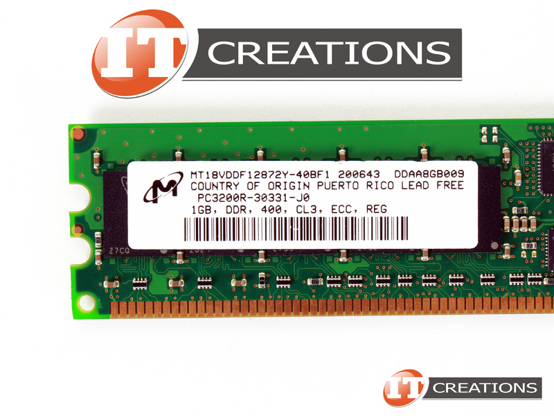 MT18VDDF12872Y-40BF1 MICRON 1GB PC-3200R DDR-400 REGISTERED ECC CL3 184 ...