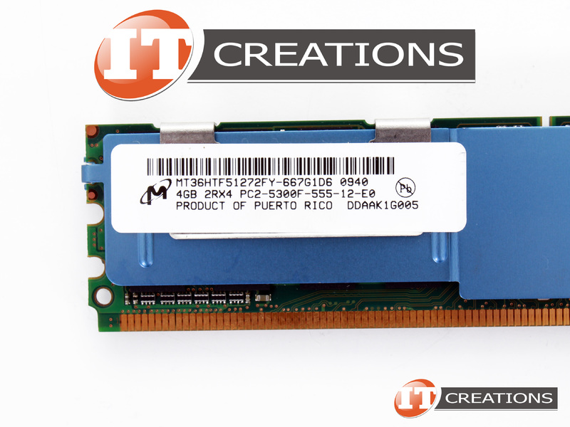 MT36HTF51272FY-667G1D6 MICRON 4GB 2RX4 PC2-5300F FULLY BUFFERED ECC ...