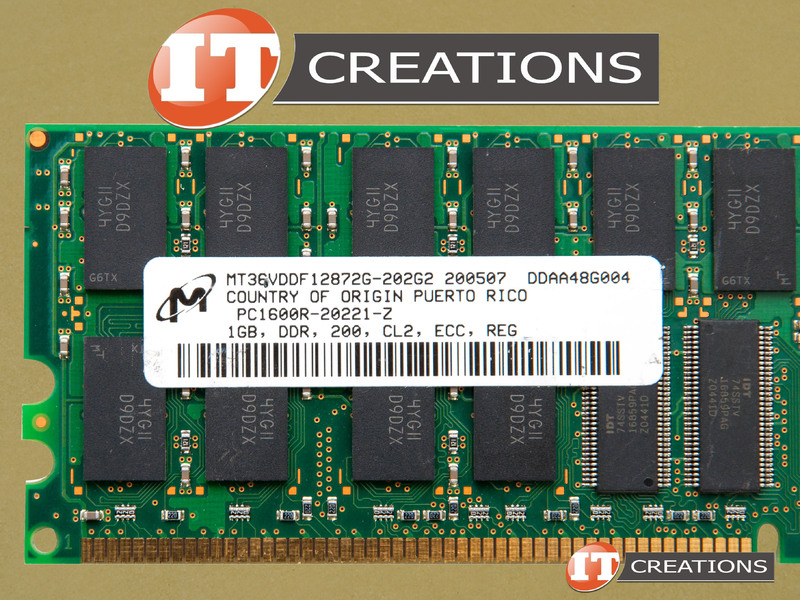 MT36VDDF12872G-202G2 MICRON 1GB PC-1600R DDR-200 REGISTERED ECC CL2 184 ...