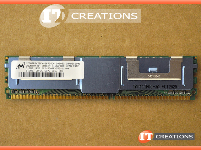 MT9HTF6472FY-667D5D4 MICRON 512MB PC2-5300F FULLY BUFFERED ECC DDR2-667 ...